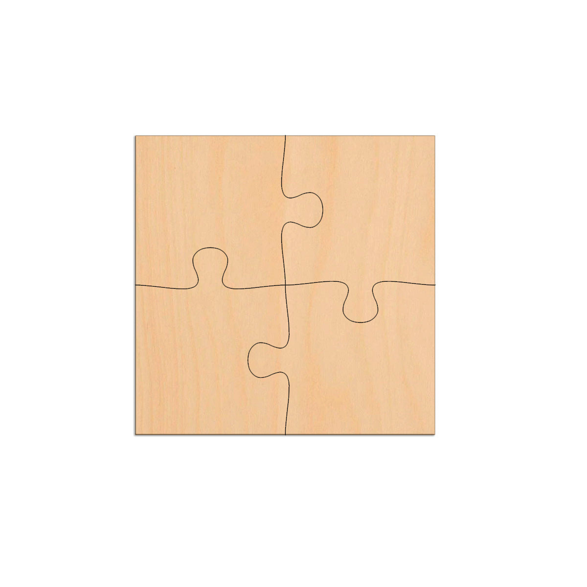 4 Piece Jigsaw | Wood Craft Shapes
