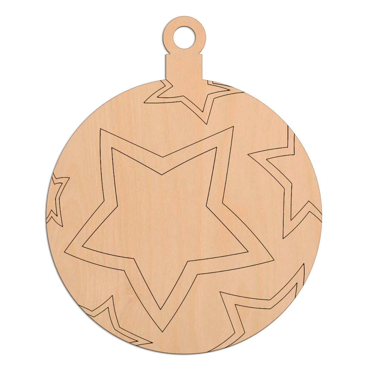 Bauble (Style B) Engraved | Wood Craft Shapes