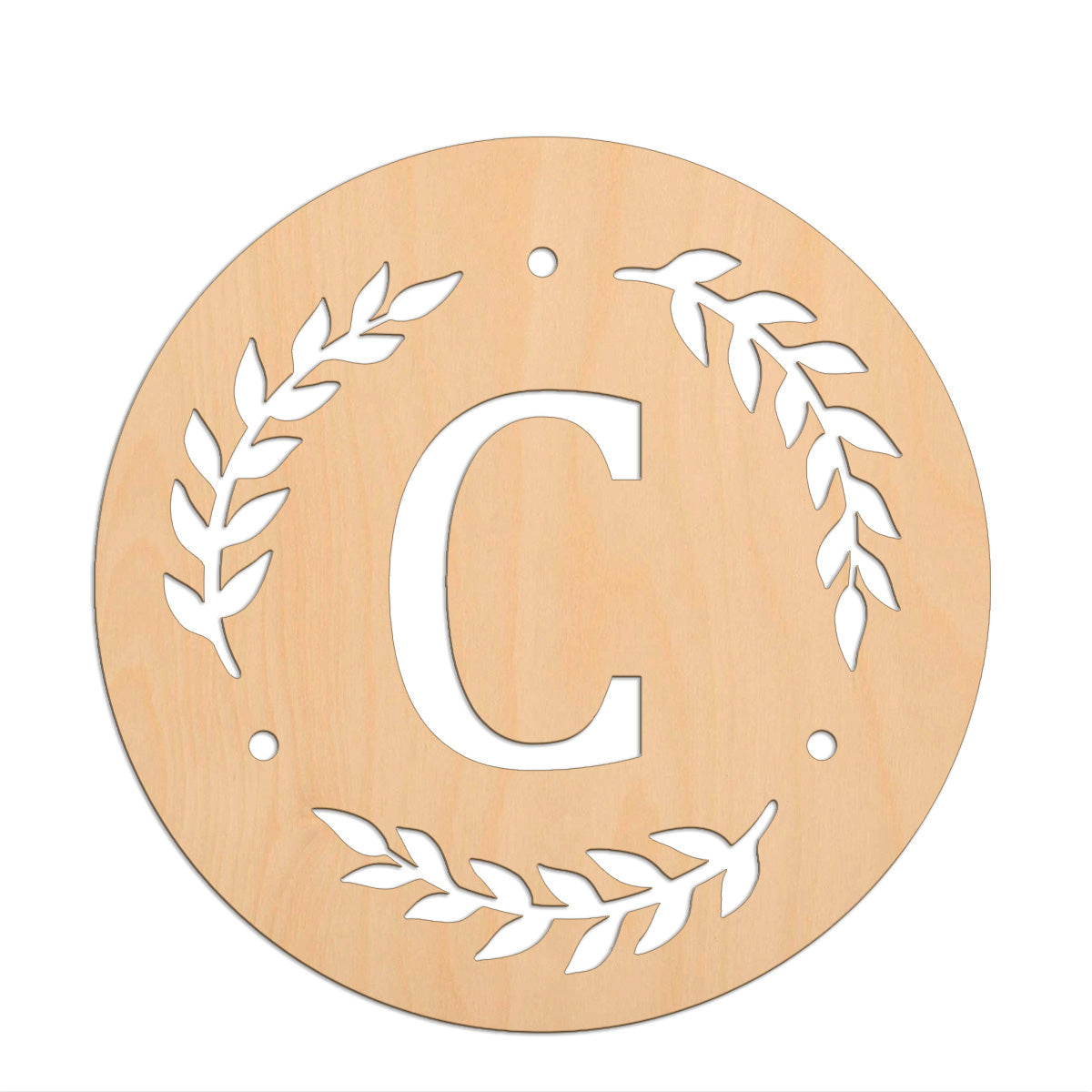 Circle Monogram (Style A) | Wood Craft Shapes