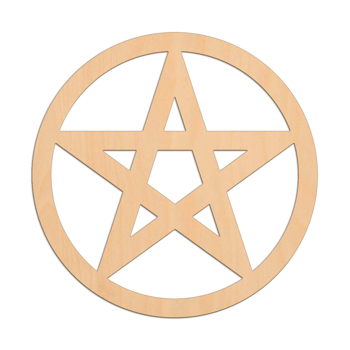 Circular Pentagram Star | Wood Craft Shapes