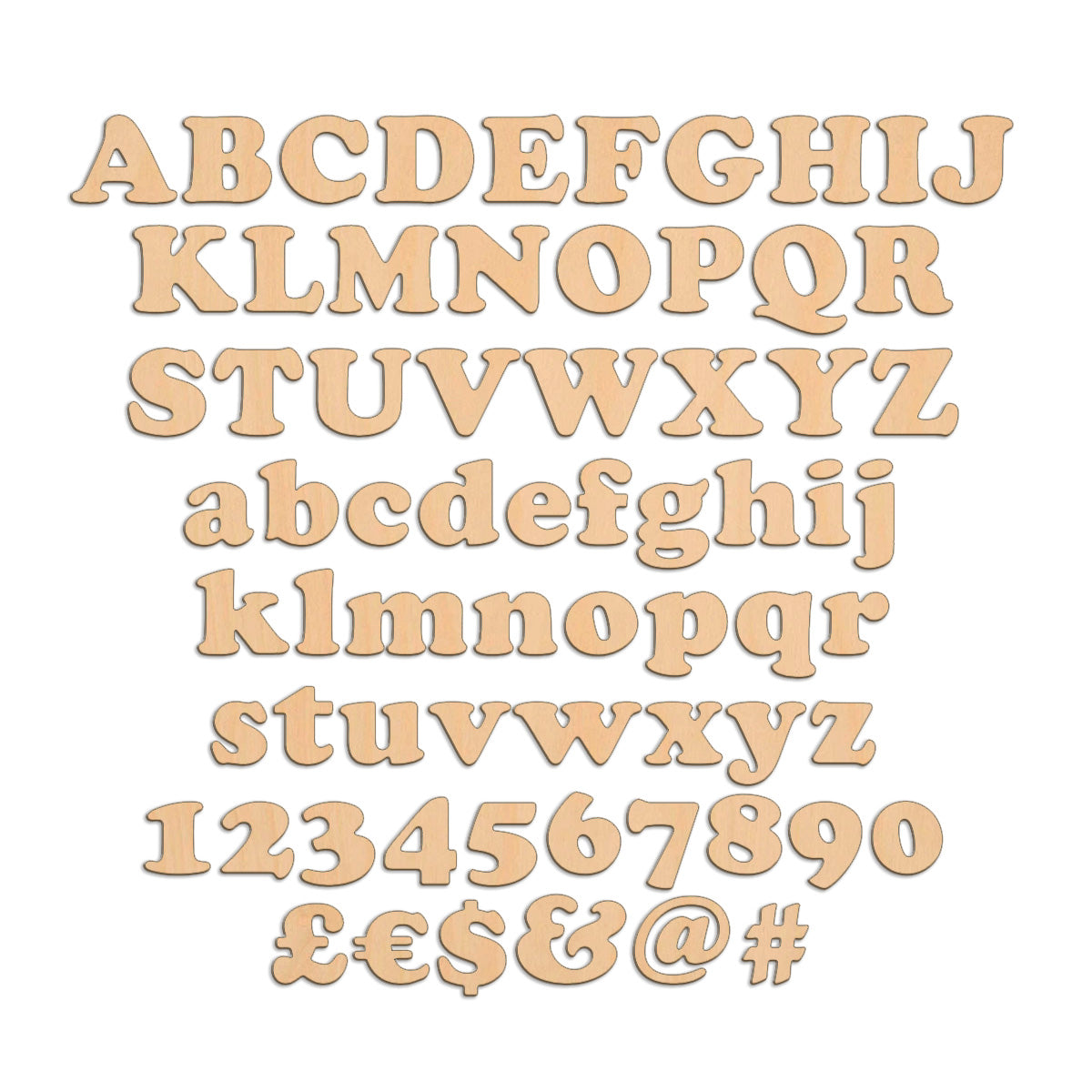 Individual Letters - Cooper Black | Wood Craft Shapes