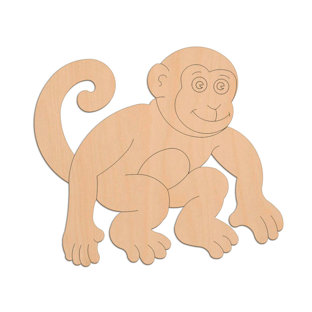 Monkey (Style A) | Wood Craft Shapes